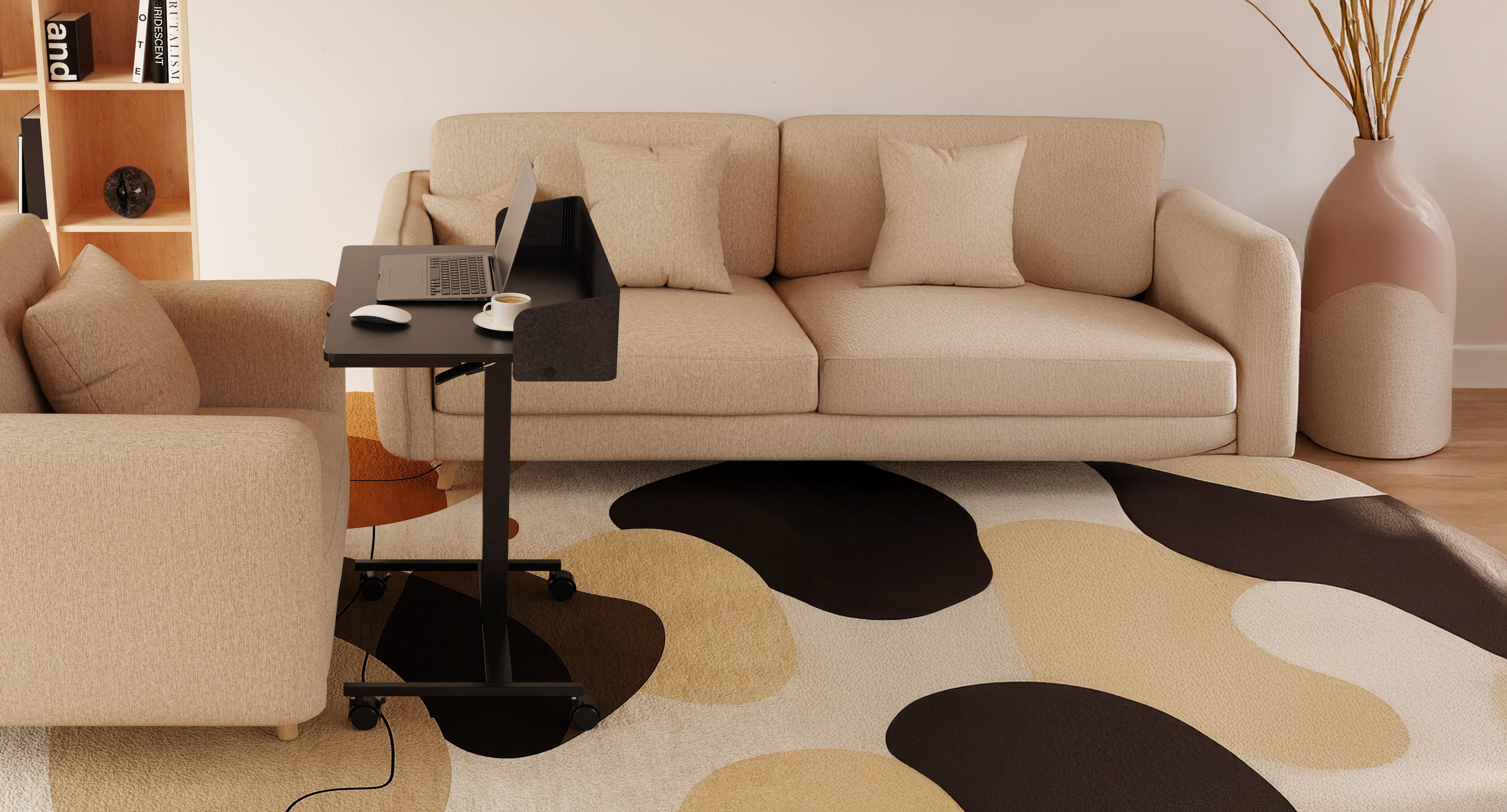 【瑞米 Raymii】 VN-36 移動氣壓式升降帶抽屜站立辦公電腦桌 學習桌 升降桌 工作桌 氣壓桌 | 蝦皮購物