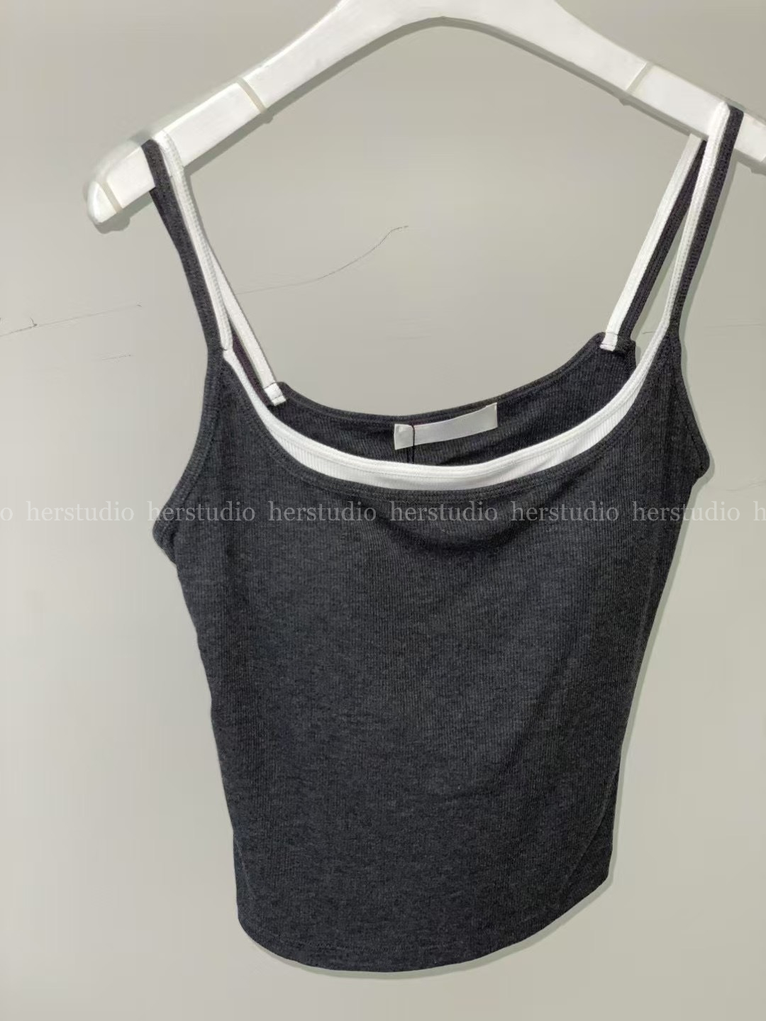 HERStudio韓國代購 自帶bra疊穿感小背心(3col) | 蝦皮購物