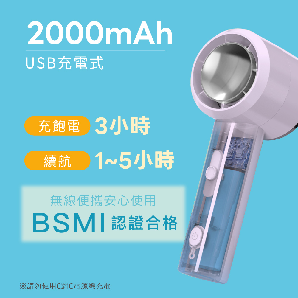 【KINYO】充插兩用渦輪疾速手持DC扇/電風扇/USB風扇(UF-3022)渦輪聚風/可立/附掛繩 | 蝦皮購物
