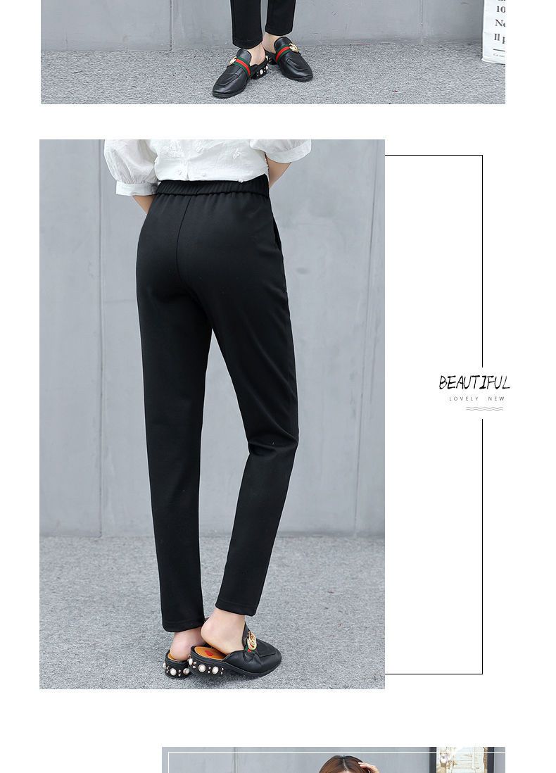 S-7XL大尺碼長褲 休閒褲 黑色褲 夏季薄款寬鬆胖mm蘿蔔褲 2025新款九分褲 哈倫褲 休閒褲 高腰褲 職業裝長褲女 | 蝦皮購物