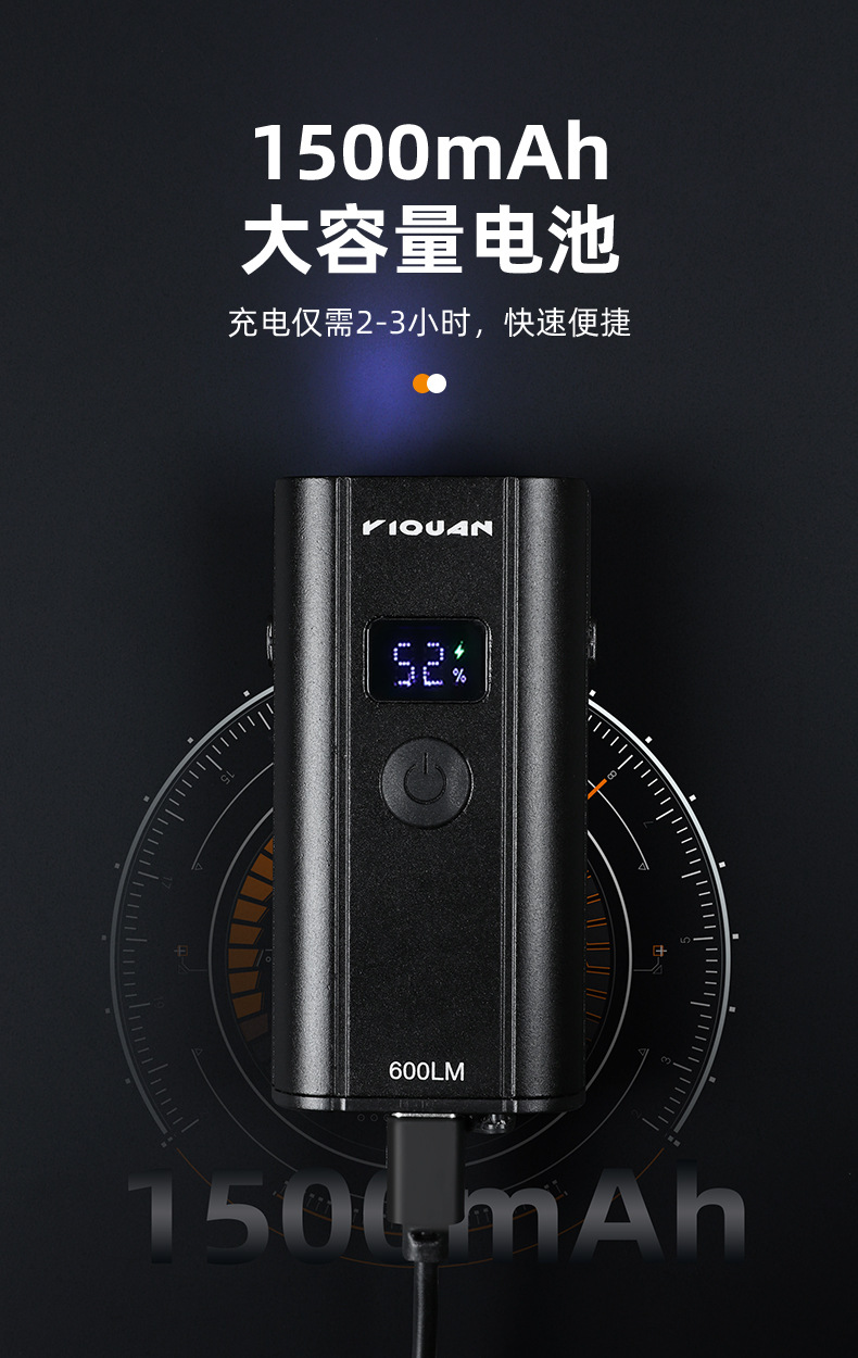 RIQUAN數字電量顯示 600流明充電式前燈 IPX4防水(TYPE-C)[52412064]【飛輪單車】 | 蝦皮購物