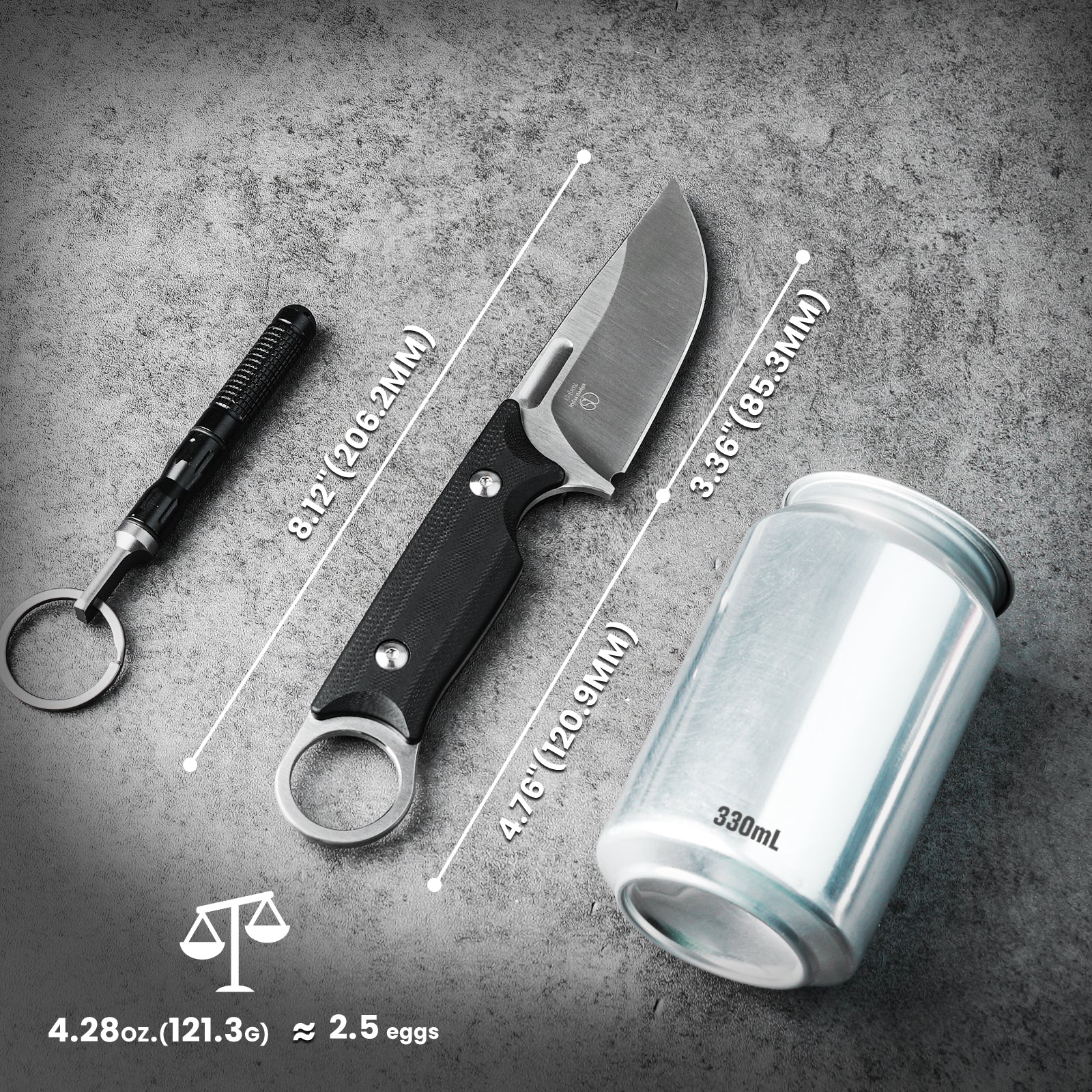 【Kizer】 Cabox 黑G10柄 銀刃 154CM鋼 直刀 #1048C1 | 蝦皮購物