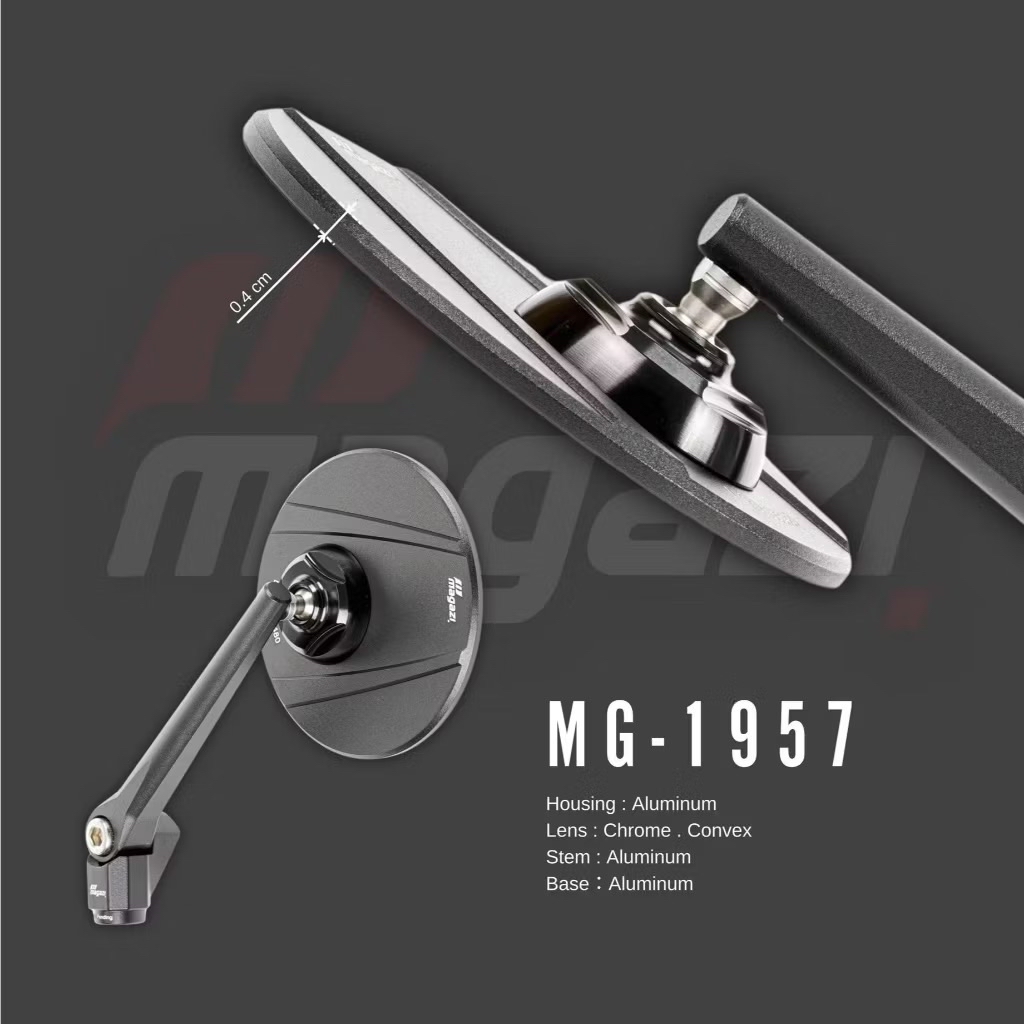 🔥【現貨+發票當日寄出】MAGAZI MG-1957 圓鏡 短版圓鏡 超薄型CNC後照鏡 鋁合金後照鏡 後視鏡全車系通用 | 蝦皮購物