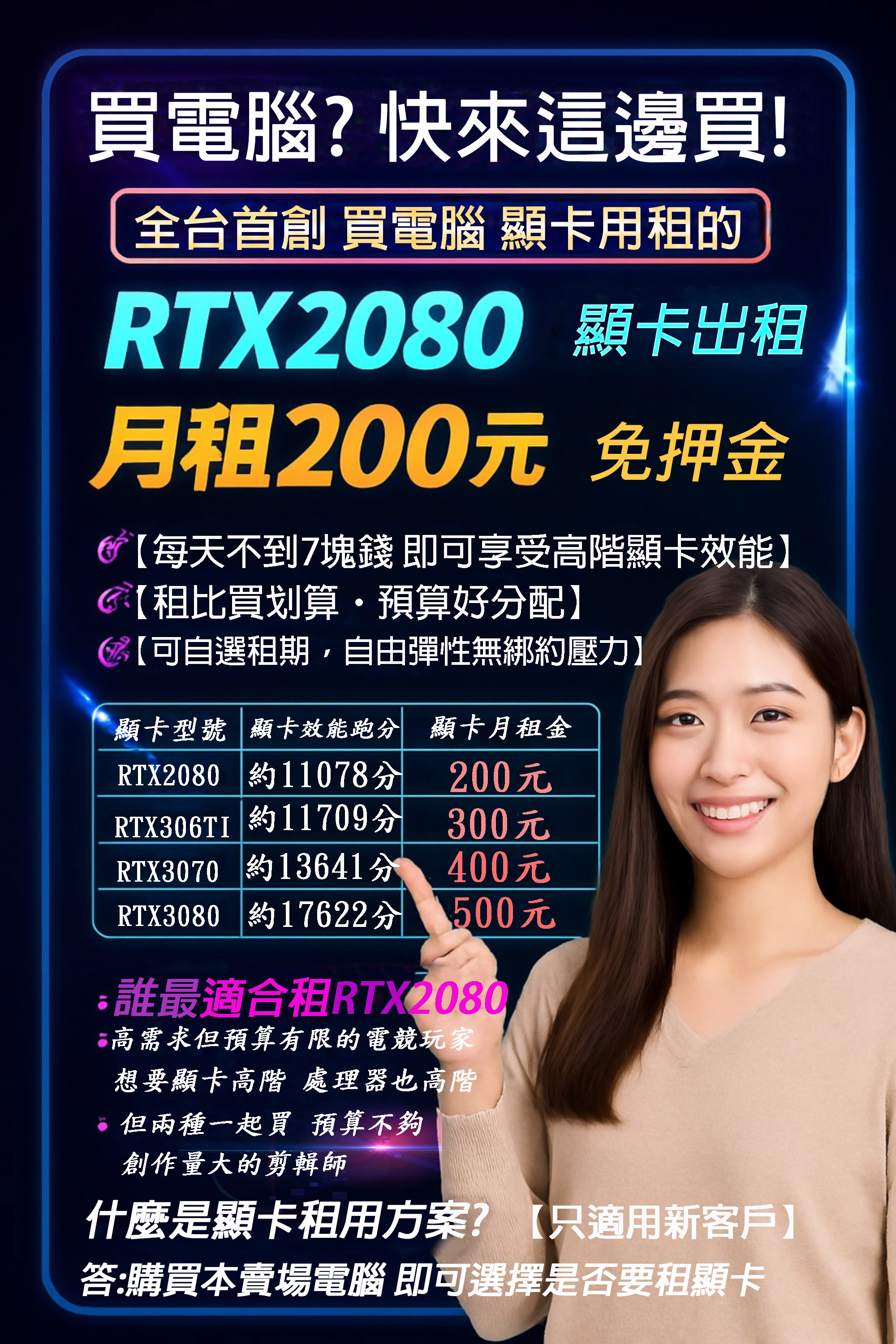 全台首創 買電腦顯卡用租的i9 12900HX 電競主機RTX4060 RTX5060 RTX3070 RTX3060 | 蝦皮購物