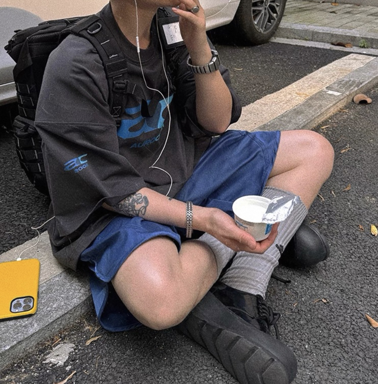 【K-2】美式休閒 AUROCEAN AC LOGO 波瀾 斑駁 印花 純棉短T 260G 短袖 上衣 短T【KN39】 | 蝦皮購物