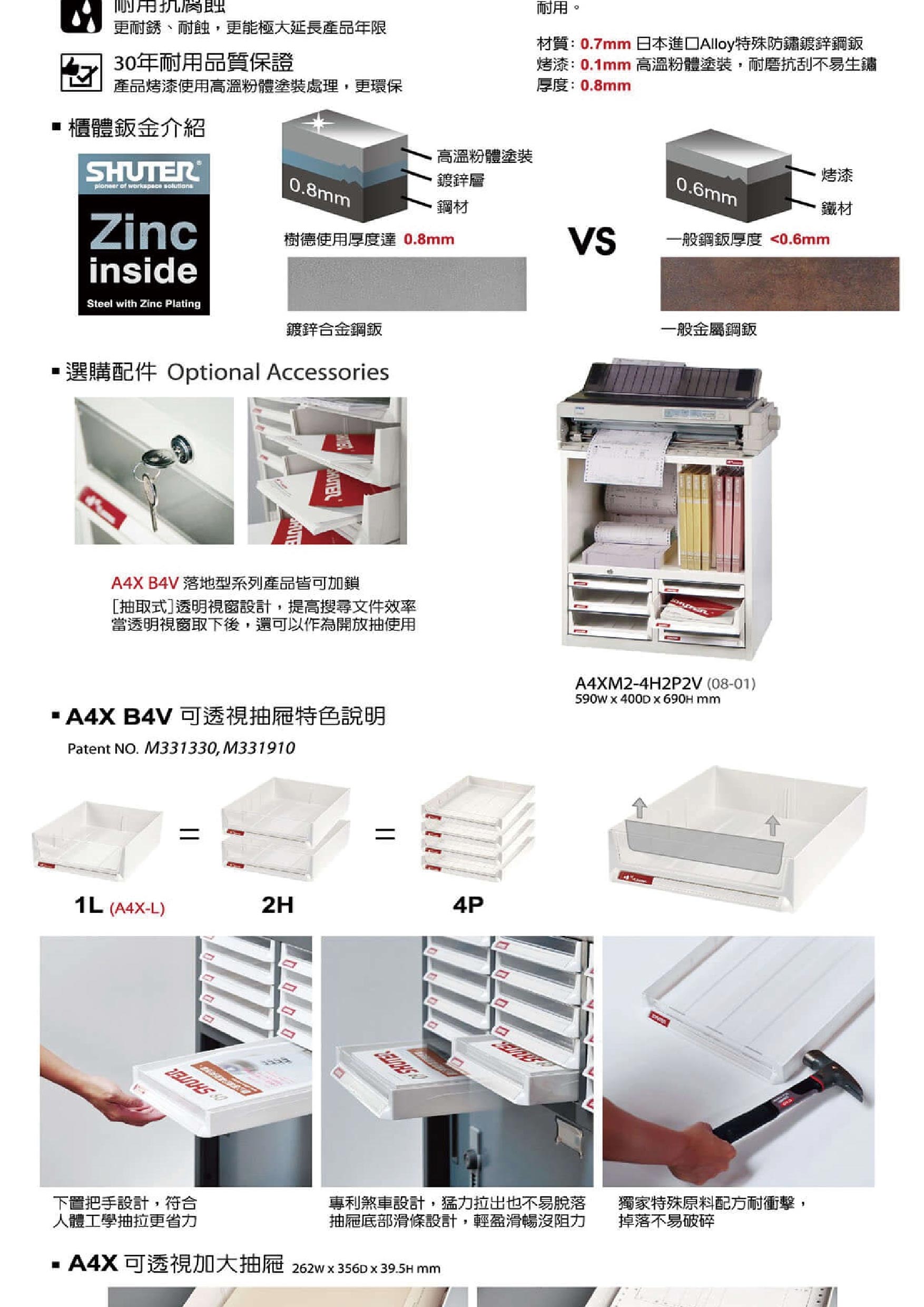 樹德SHUTER【A4桌上型文件資料櫃】A4-105P 資料整理箱 置物箱 收納盒 整理箱 抽屜櫃 桌上收納 | 蝦皮購物