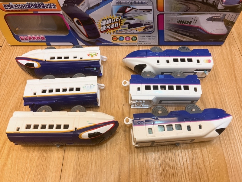 [TAKARA TOMY] Plarail 二手 E3系2000番代+E2系 絕版 新幹線 連結式樣 雙車組 | 蝦皮購物