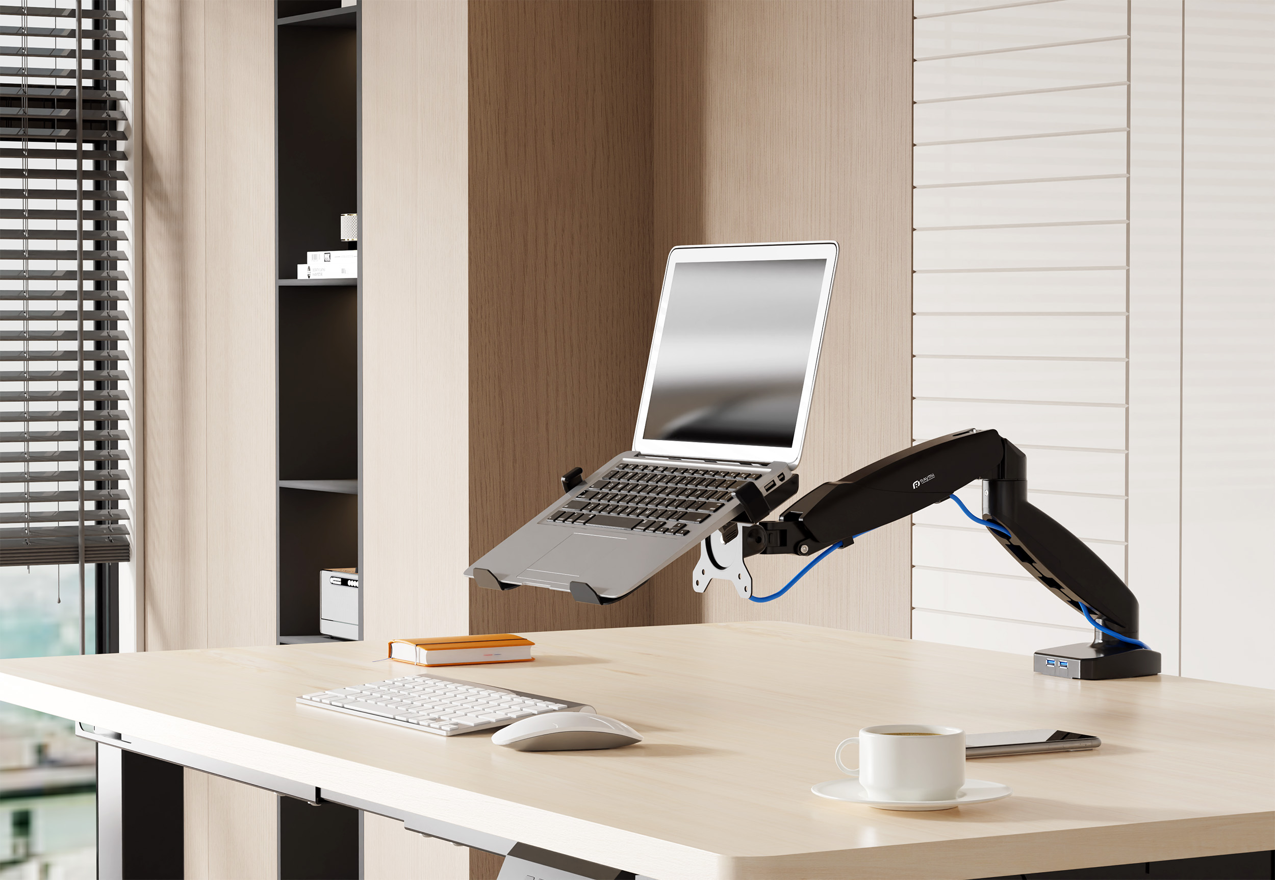 【瑞米 Raymii】 VS-74-UNB-A 氣壓式螢幕筆電支架 筆電托盤 筆電螢幕支架 筆電架 增高架 懸掛支架 | 蝦皮購物