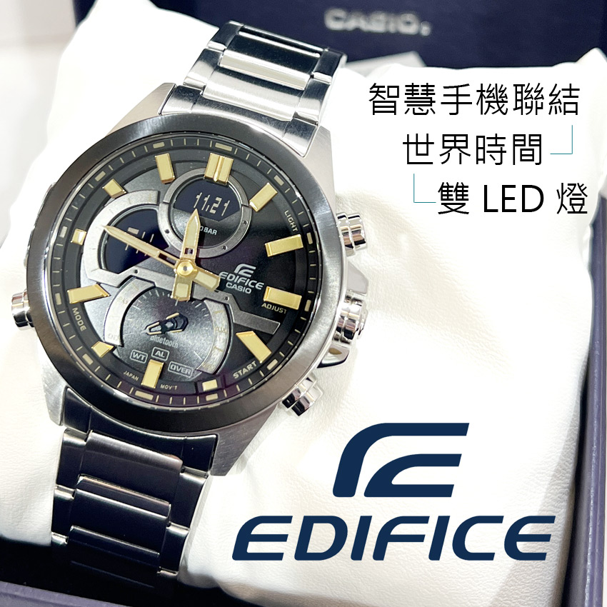 EDIFICE 智慧錶 ECB-30DB-1A9 原價6500 三眼賽車錶 指針數位雙顯 CASIO卡西歐【時間玩家】 | 蝦皮購物