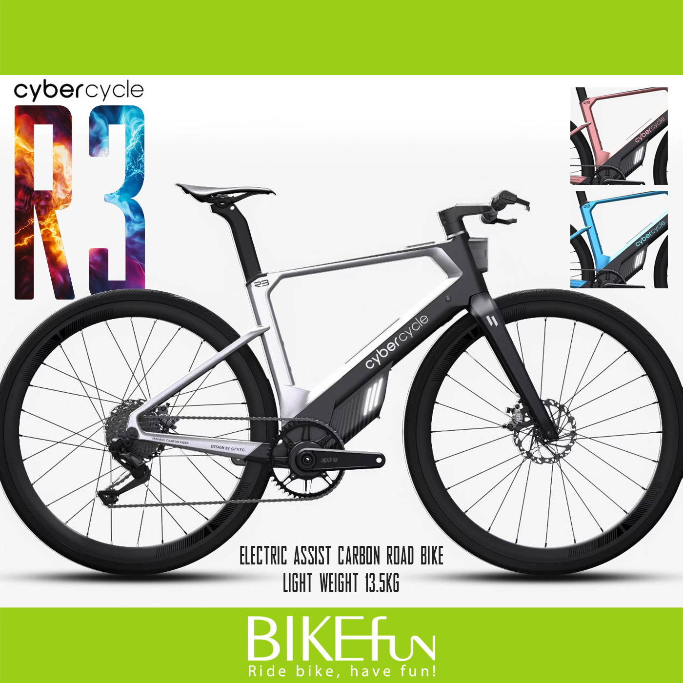 CyberCycle R3 Urban Racer電輔公路車 碳纖 平把 可改彎把 電輔車 > BIKEfun拜訪單車 | 蝦皮購物