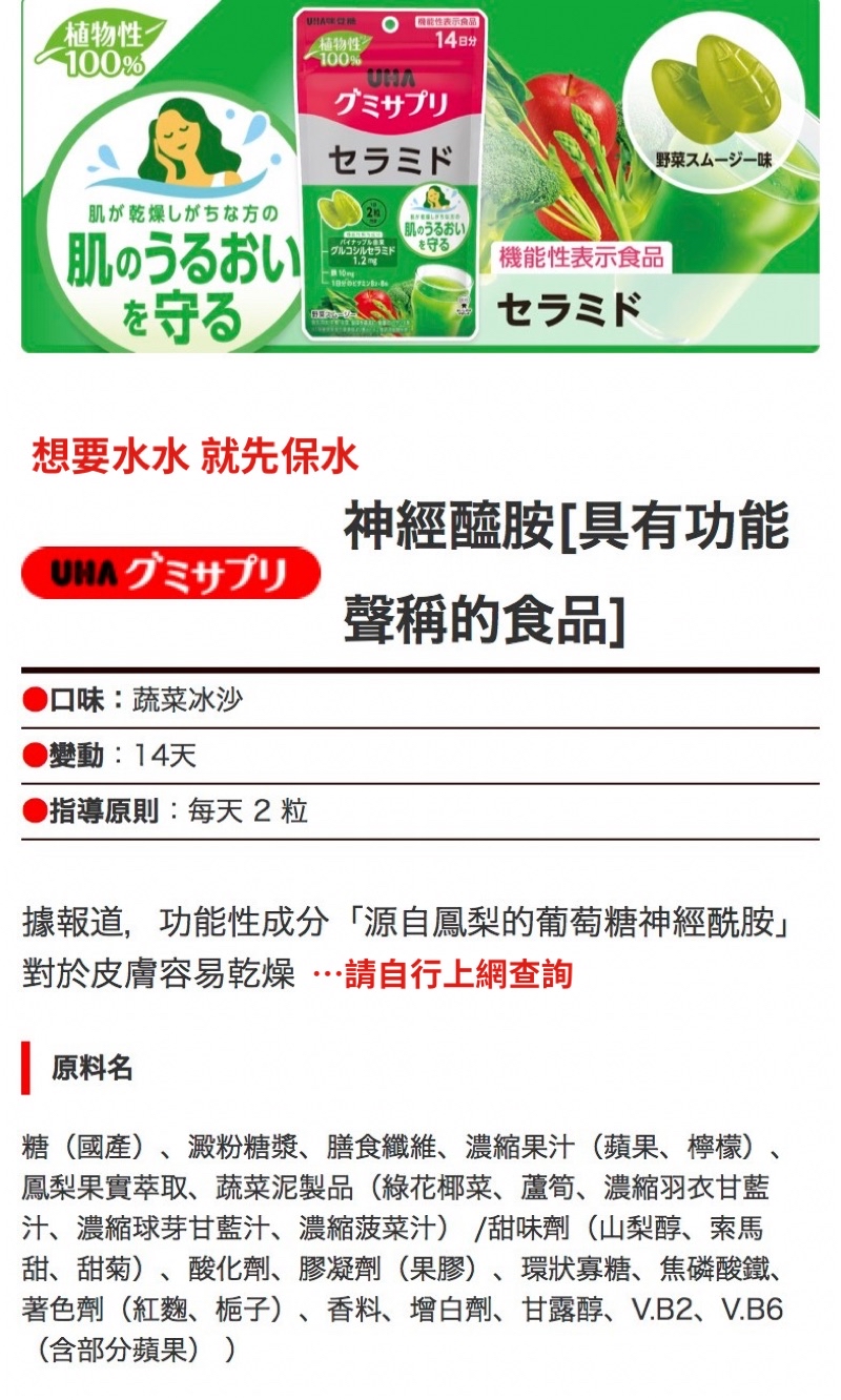 日本UHA味覺糖 女神區 膠原蛋白玻尿酸/神經醯胺/鐵+葉酸軟糖/維生素C軟糖/補鋅/大豆異黃酮/補鐵軟糖 日本咀嚼軟糖 | 蝦皮購物