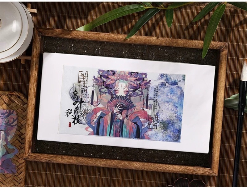 《KATE‘s》[貼紙包]悅真 不見蘭序 PET貼紙 8枚/包 貼紙 6款選 大貼紙 古風 人物 ZABC | 蝦皮購物