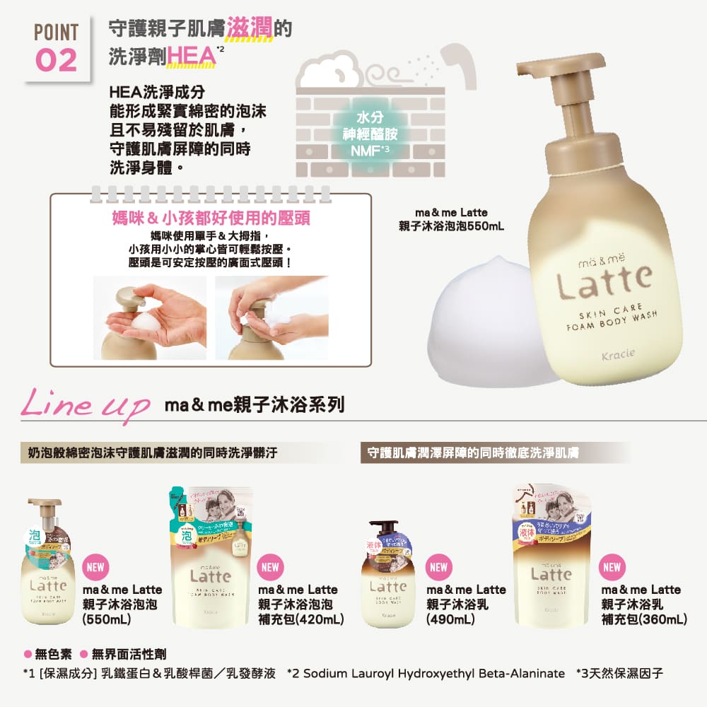 Kracie ma&me Latte瓶裝親子沐浴泡泡/沐浴乳550/490ml 補充包420/360ml『台灣公司貨』 | 蝦皮購物