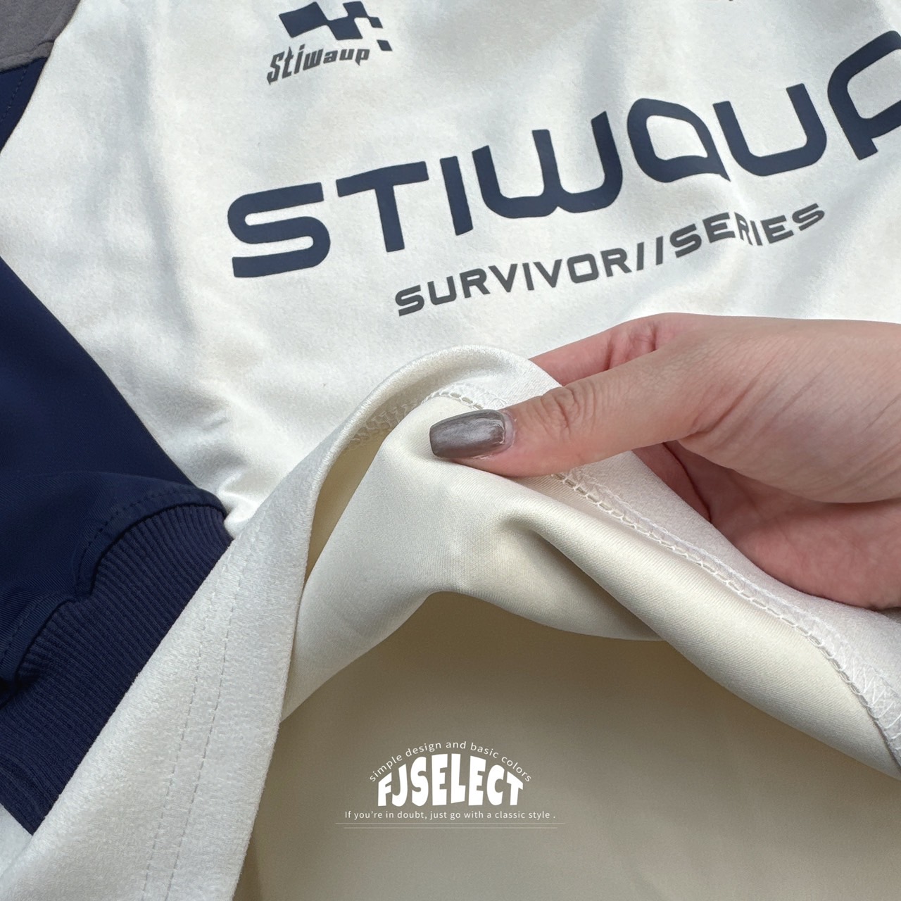 [FJ select]STIWAUP 復古校園風 拉鍊長袖 麂皮 寬鬆 落肩 圓領 半拉鍊 長袖上衣 男生長袖 女上衣 | 蝦皮購物