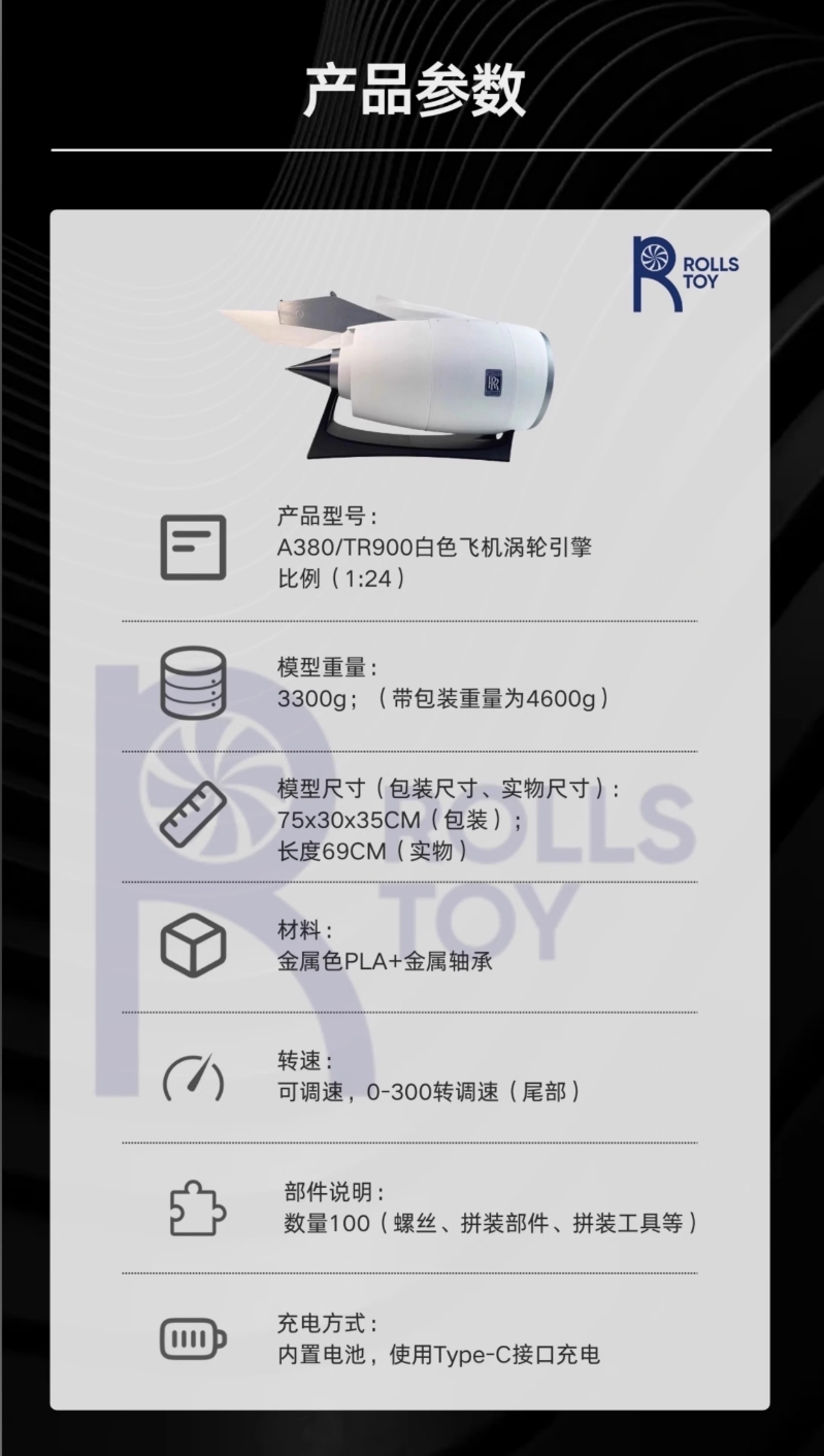 =時空迴廊= 3D列印 航空飛機引擎 A380/TR900 模擬可動模型 機械 教學 高階大型模型 | 蝦皮購物