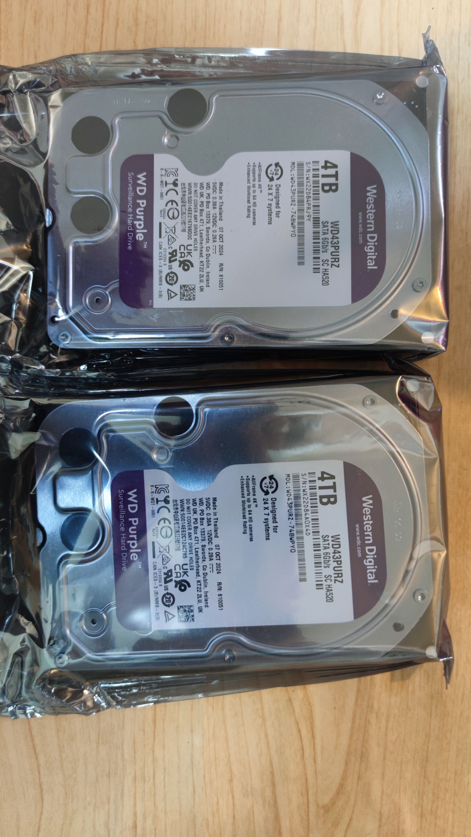 免運(全新品)WD紫標4TB 2024/10月出廠 | 蝦皮購物