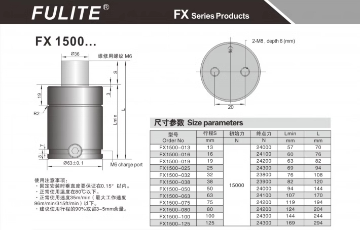 FULITE氮氣汽彈簧 模具彈簧 沖壓彈簧 氮氣缸 氮氣簧 模具氣彈簧 | 蝦皮購物