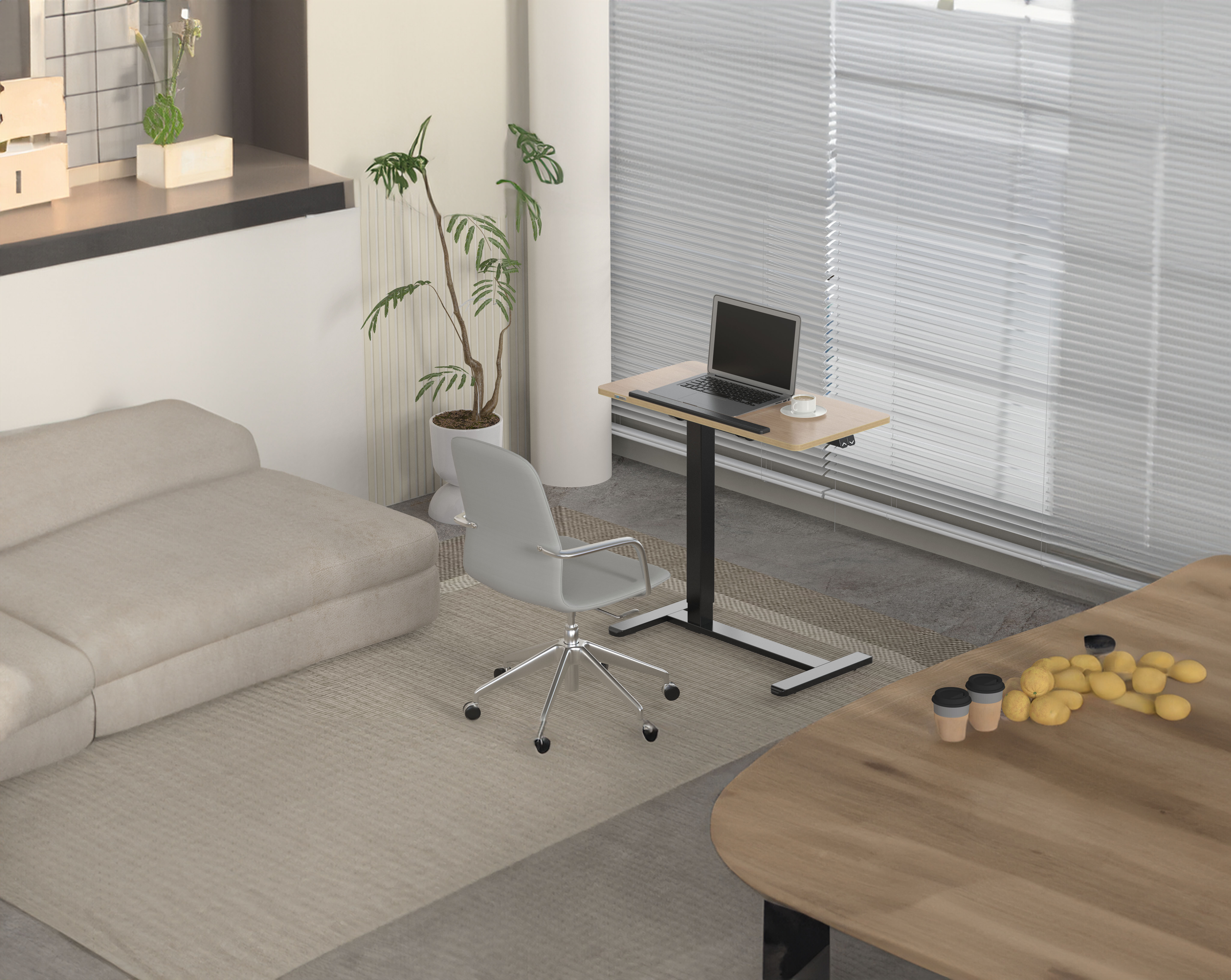 【瑞米 Raymii】 VD-13 桌面雙向翻轉 電動移動升降桌 辦公桌 站立桌 工作桌 電動桌 | 蝦皮購物