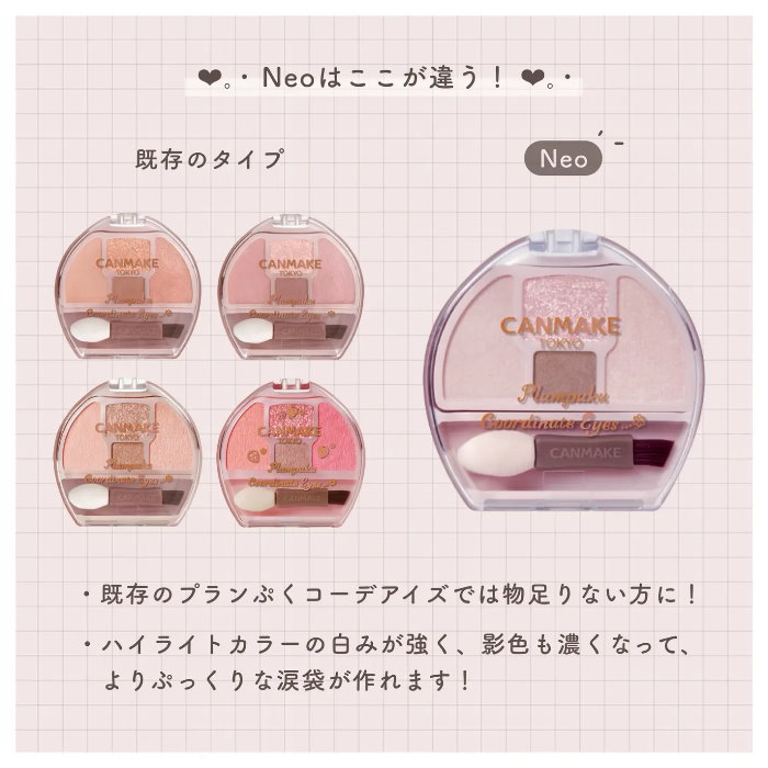 現貨 1212狂歡生日趴 平靚正日貨代購 日本 Canmake 淚袋眼影盤 淚袋專用盤 NEO 限定色 N01白玉茶花 | 蝦皮購物