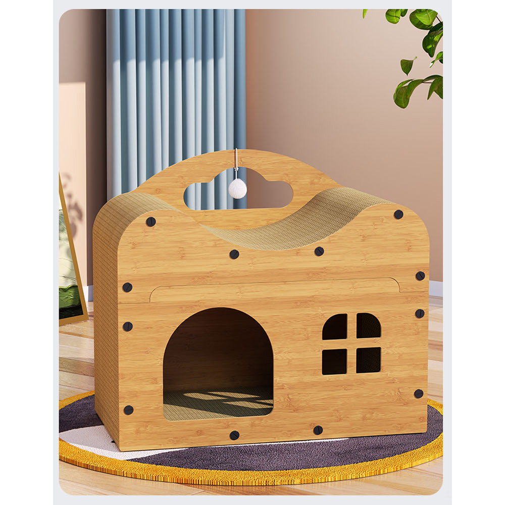 【AOTTO】DIY四季通用貓抓板貓屋別墅(貓屋 貓別墅 貓抓屋 貓抓板) | 蝦皮購物