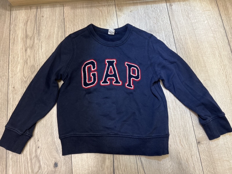 GAP 男大童 深藍色-大學T（尺寸5Y) | 蝦皮購物
