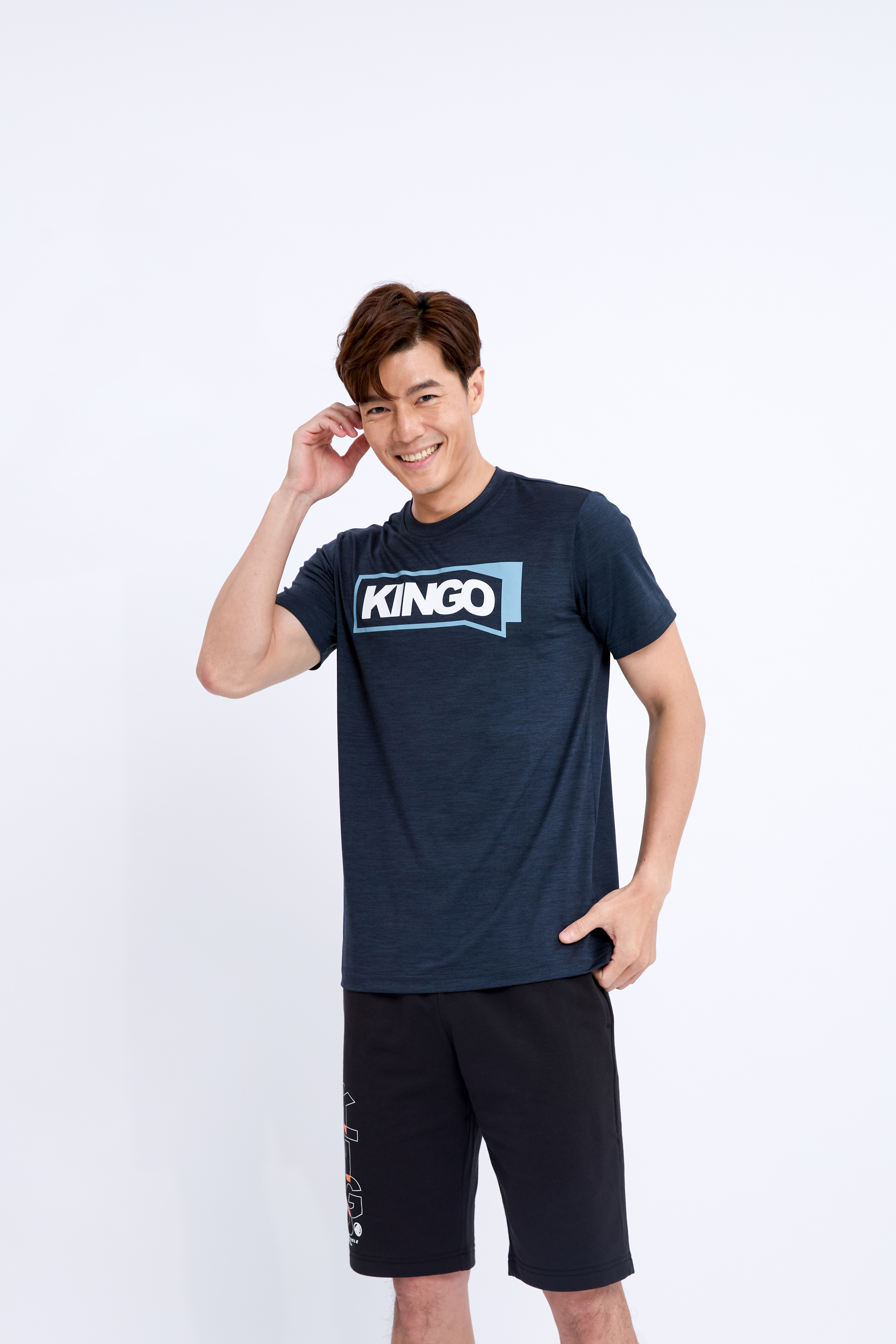 KINGO男款｜輕盈系列｜深灰舞龍紗印花T恤 411006｜官方直營 | 蝦皮購物