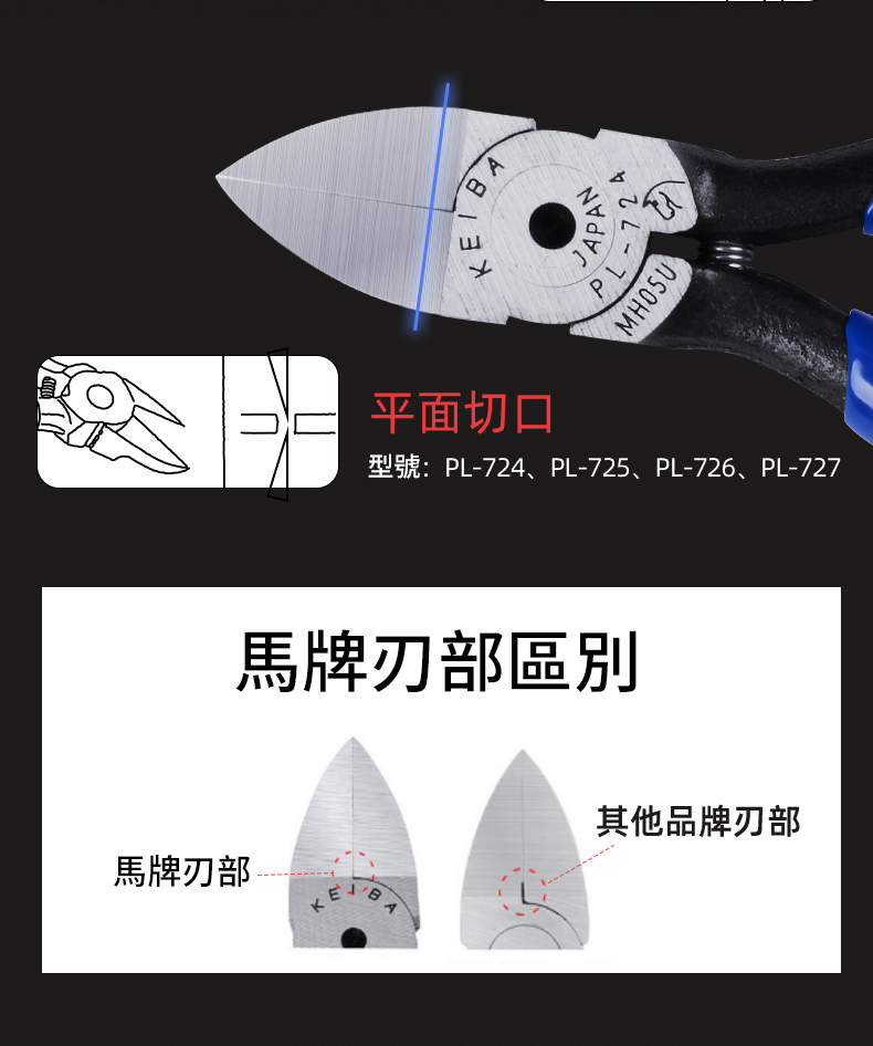 日本 KEIBA 馬牌 MN-A05 PL-725 PL-726 水口鉗 斜口鉗 電子剪鉗 電子管腳剪鉗 | 蝦皮購物