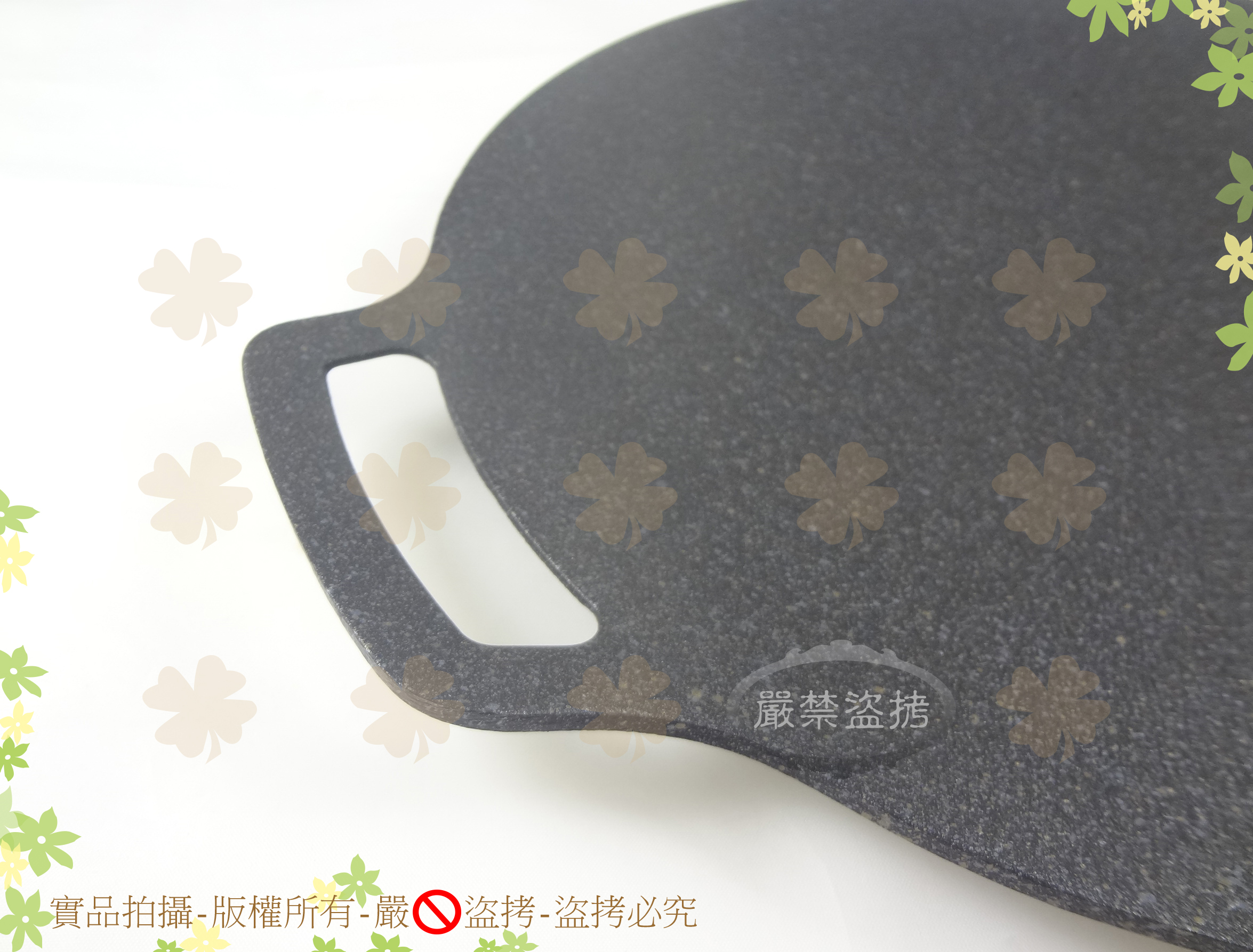 『韓國製』LaCena大理石重力鑄造淺型平底鍋40cm IH電磁爐適用圓烤盤/一體成型圓形煎烤鍋【喬田】 | 蝦皮購物