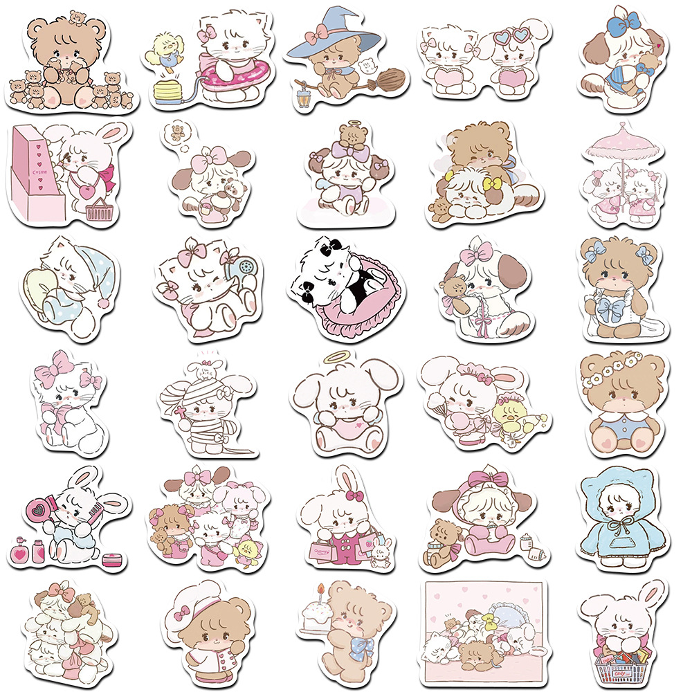 【買100張送100張】卡通miiiiichan貼紙 手賬貼紙 水壺貼紙 卡通貼紙 防水貼紙 獎勵貼紙 | 蝦皮購物