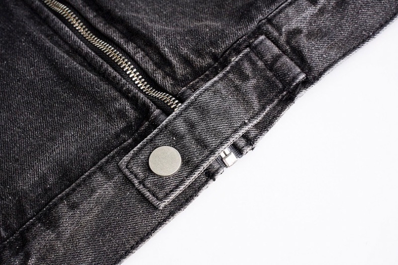 [現貨]韓國 clean fit 立領 拉鍊 牛仔夾克 短版 外套 男生 騎士外套 時尚 巴家風 水洗 藍 黑 機車族 | 蝦皮購物