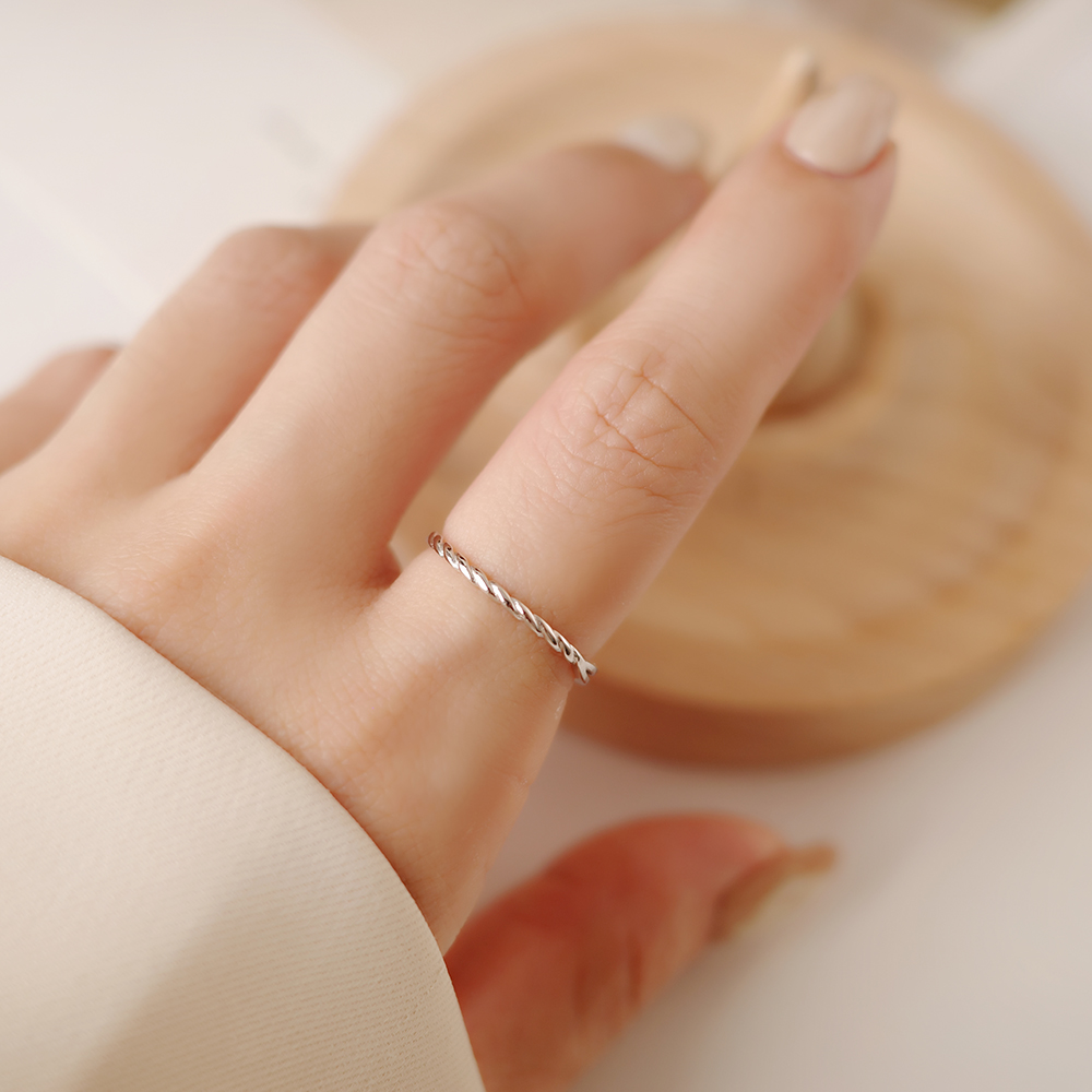 [全純銀.戒指] 極簡線戒指 可調戒圍戒指【UME】洗手可戴 S925純銀戒指 | 蝦皮購物