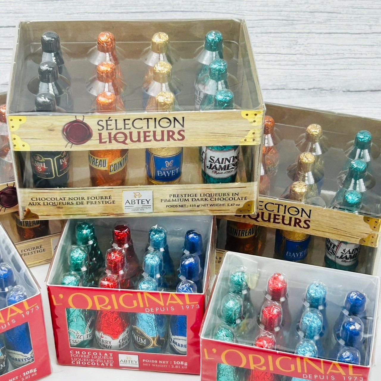 ABTEY精選利口酒酒瓶造型黑巧克力 12入/盒 法國高級巧克力 送禮禮盒 酒巧克力 酒瓶巧克力 | 蝦皮購物