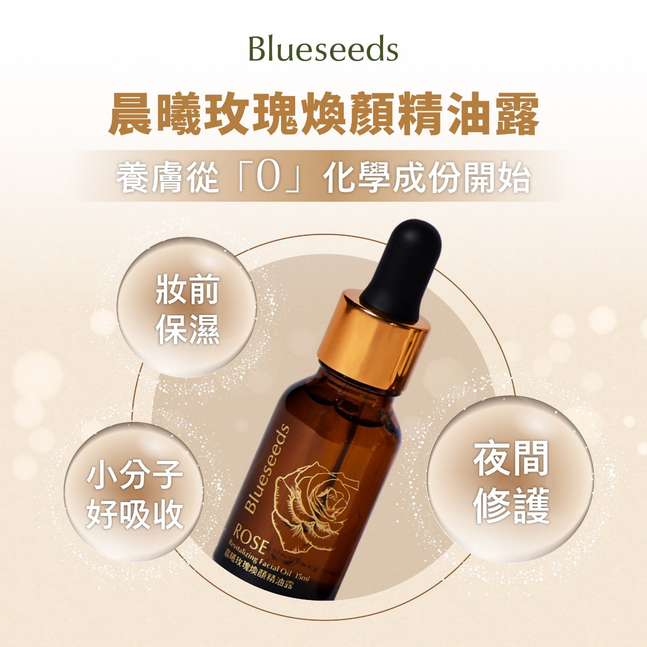 【Blueseeds】【母親節同慶買2送2】晨曦玫瑰煥顏精油露+妍萃茉莉緊緻精油露15ml l 芙彤園 | 蝦皮購物