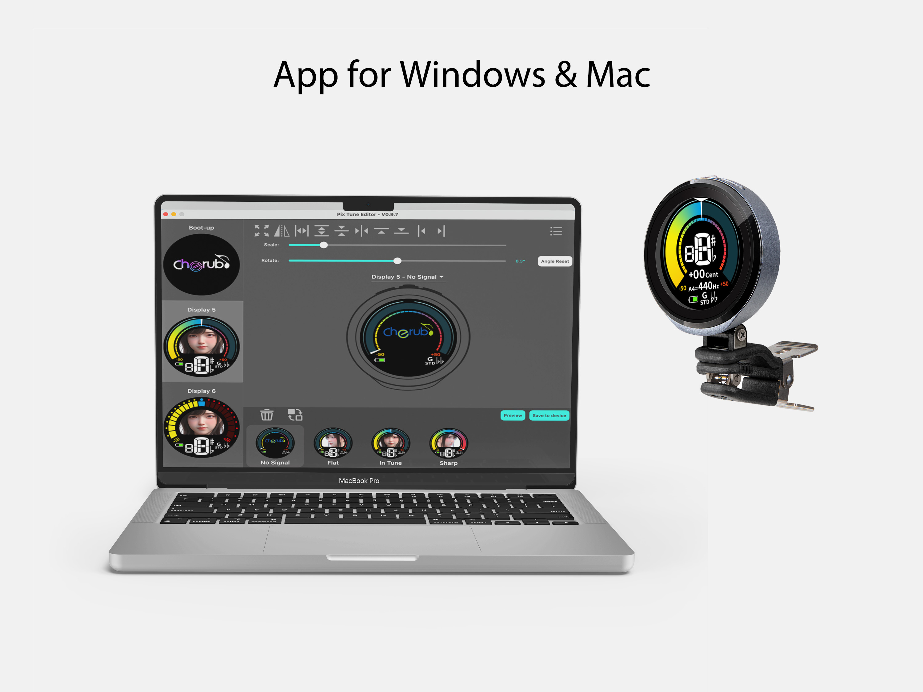 【絕不再被偷-可換螢幕！】分期免運 贈充電線 Cherub WST 915 Li 充電式 調音器 電 木 吉他 貝斯 | 蝦皮購物