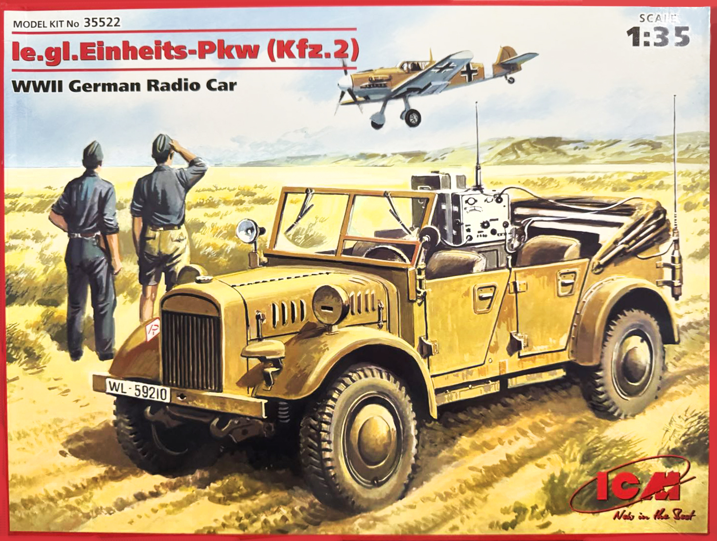 [紅隼] 1/35 二戰德國 Kfz.2 無線電通信車(ICM 35522) | 蝦皮購物