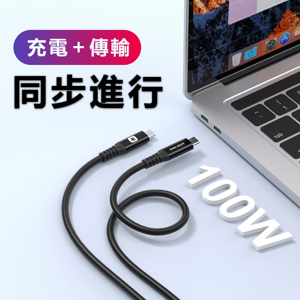 【DoDo EILFY】高效充電組 TYPE-C to C USB4 Gen2 20Gbps 傳輸 PD 100 | 蝦皮購物