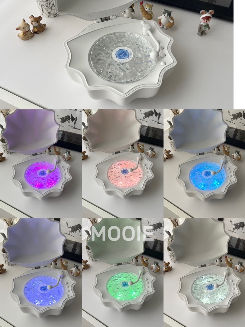 【MOOIE】 現貨24H出貨 貝殼水波紋夜燈白噪音音響 小紅書抖音推薦情人節聖誕節新年生日禮物 交換禮物 | 蝦皮購物