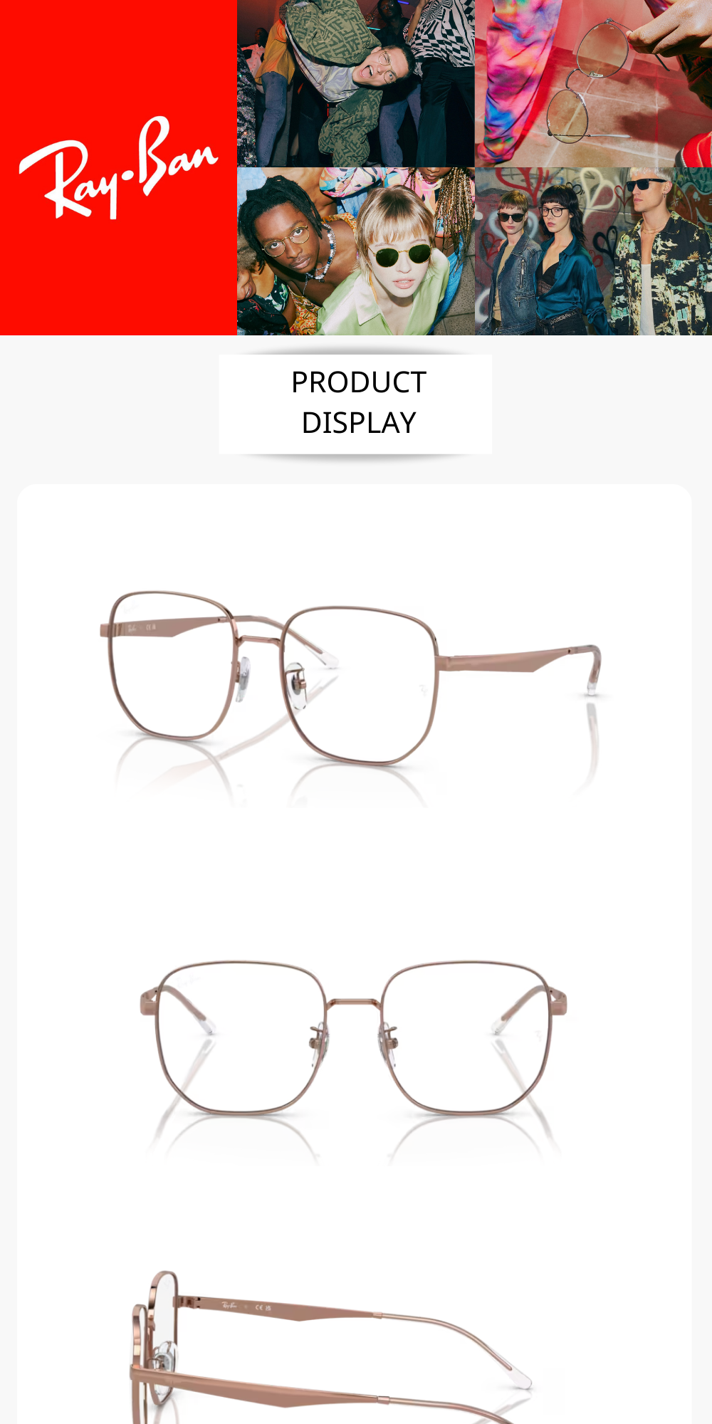 Ray Ban｜RX6503D-3094 不規則金屬框光學眼鏡【葛洛麗雅眼鏡】 | 蝦皮購物