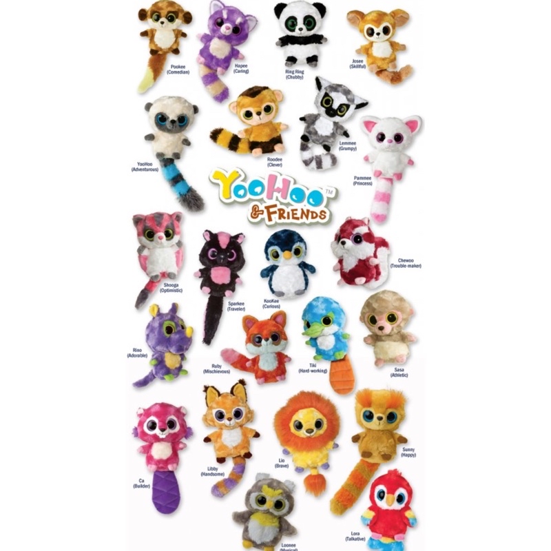時光物 生活雜貨-專櫃品牌AURORA YooHoo & Friends SPARKEE大眼絨毛娃娃 布偶 全新含吊牌 | 蝦皮購物