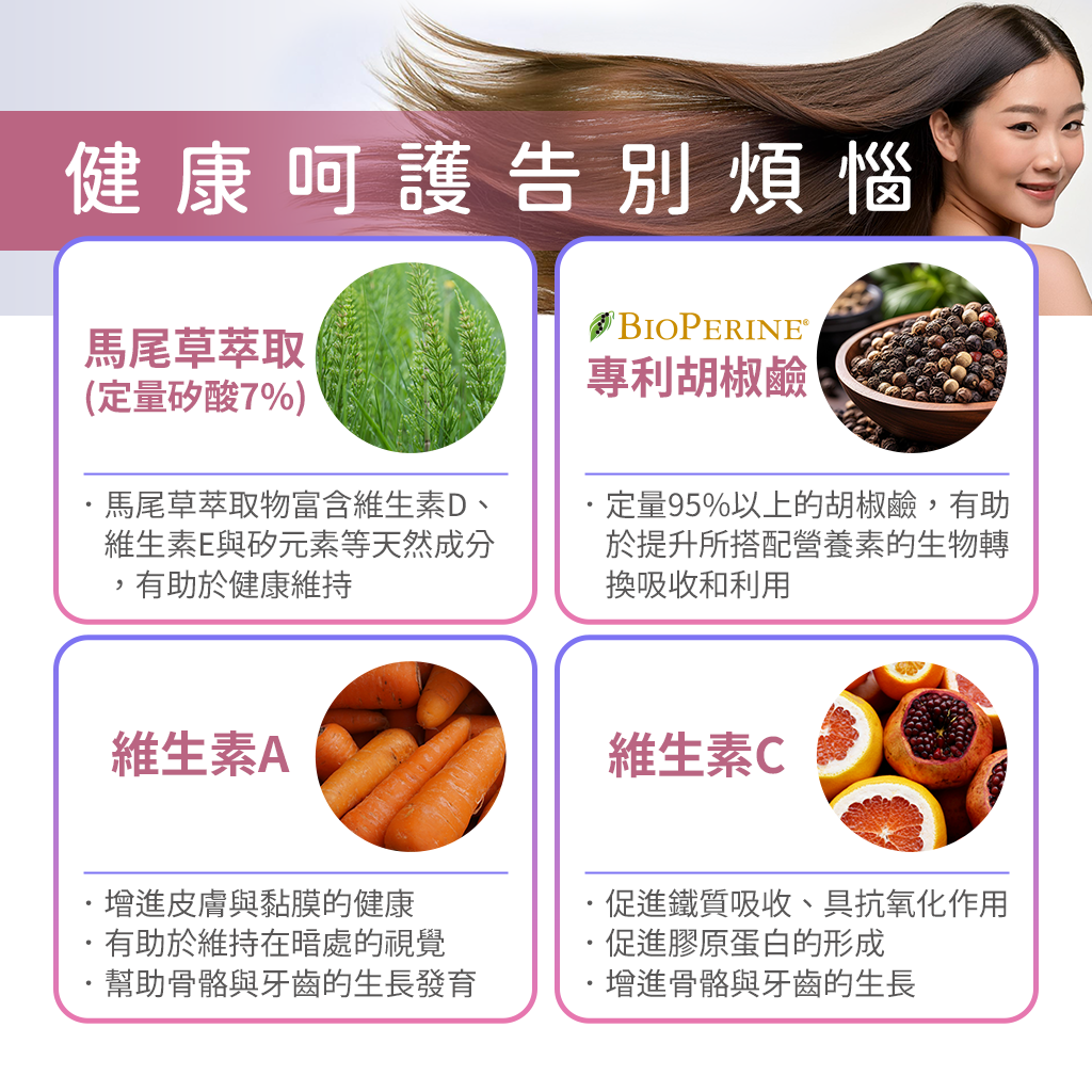 Vita Master 正矽酸 生物素 天然 馬尾草 加 生物素 綜合維生素膠囊 專利胡椒鹼 長效維生素C 膠原蛋白 | 蝦皮購物