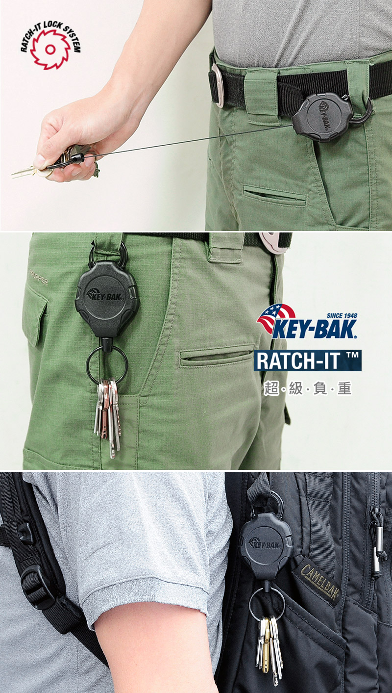 KEY-BAK Ratch-It 鎖定系列 36 超級負重伸縮鑰匙圈(附扣環)#0KR2-4A11 【詮國】 | 蝦皮購物