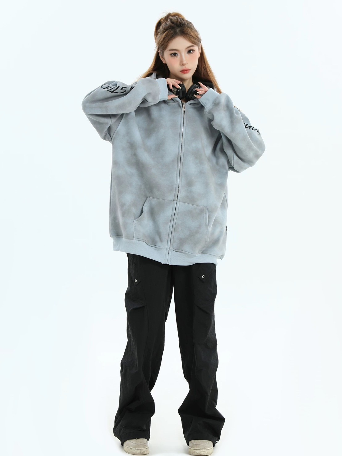 【ALIFE】美式 泥染 渲染 刺繡 搖粒絨 外套 3色 做舊 廢土風 百搭 情侶 街頭 外搭 刷毛 連帽 #911U | 蝦皮購物
