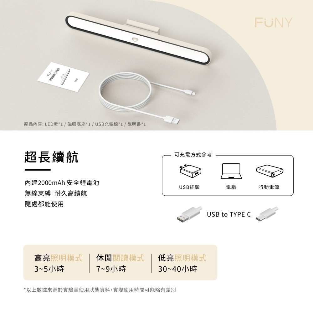 【FUNY】全新款便攜 感應式 護眼 LED檯燈 閱讀燈 長亮感應雙模式 USB充電 磁吸 可調角度 免鑽孔 玄關 露營 | 蝦皮購物