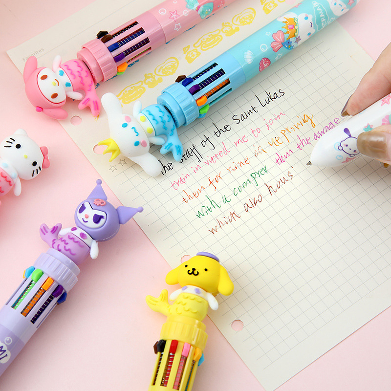 ⭐lisastar 台灣現貨 S27(盒裝)三麗鷗十色原子筆 酷洛米原子筆 大耳狗原子筆 美樂蒂筆 布丁狗筆 帕恰狗筆 | 蝦皮購物