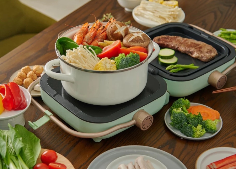 TwinChef雙廚折疊爐 火烤兩用爐 中秋烤肉 火鍋 電烤盤 BBQ 電磁爐 黑晶爐 za569 | 蝦皮購物