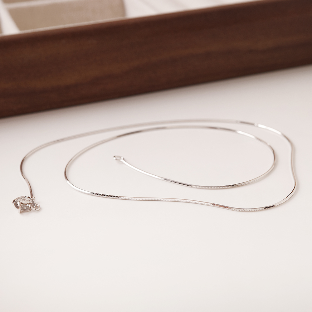 [全純銀.項鍊] 純銀蛇骨鍊 蛇鍊 裸練【UME】基本款 洗澡可戴 S925純銀項鍊 細蛇骨鍊 純銀蛇鍊 | 蝦皮購物