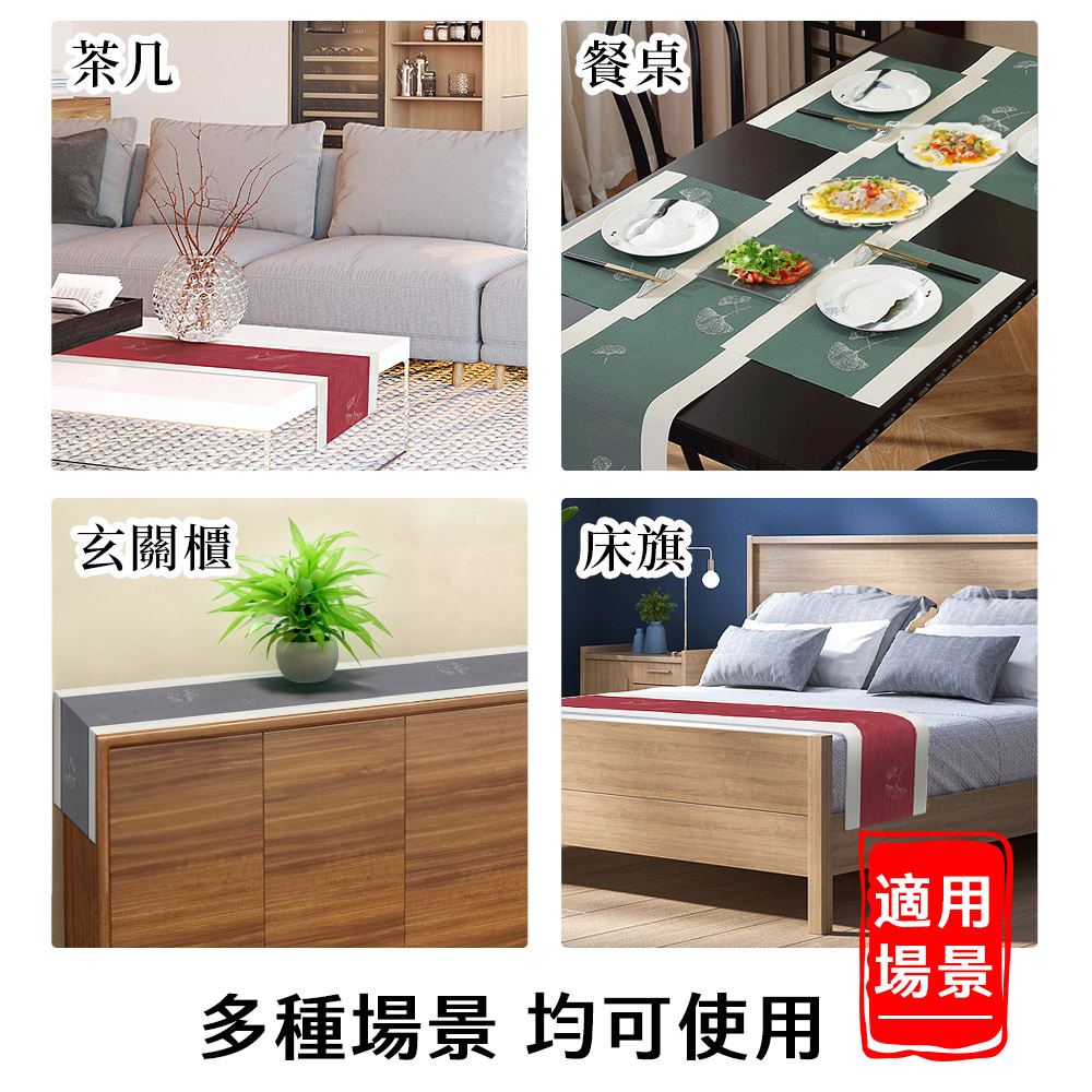 ECHAIN TECH 桌旗 客制化 餐墊 PVC隔熱墊 餐桌墊 防水墊 防燙墊 隔餐墊 餐桌防滑墊 茶台墊-杏葉綠 | 蝦皮購物