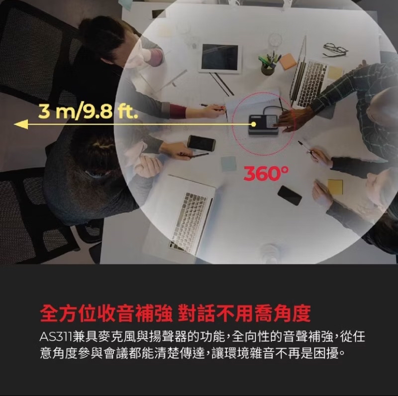 圓剛 AS311 智慧微型會議電話揚聲器 MIT製造 隨插即用/360度收音/AI降噪/消除回音 | 蝦皮購物