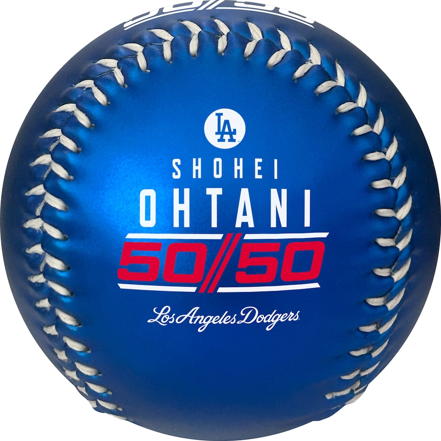 【桌遊帝國】【現貨】大谷翔平50轟50盜MLB官方授權四色紀念球 白金/白銀/黑/藍 | 蝦皮購物
