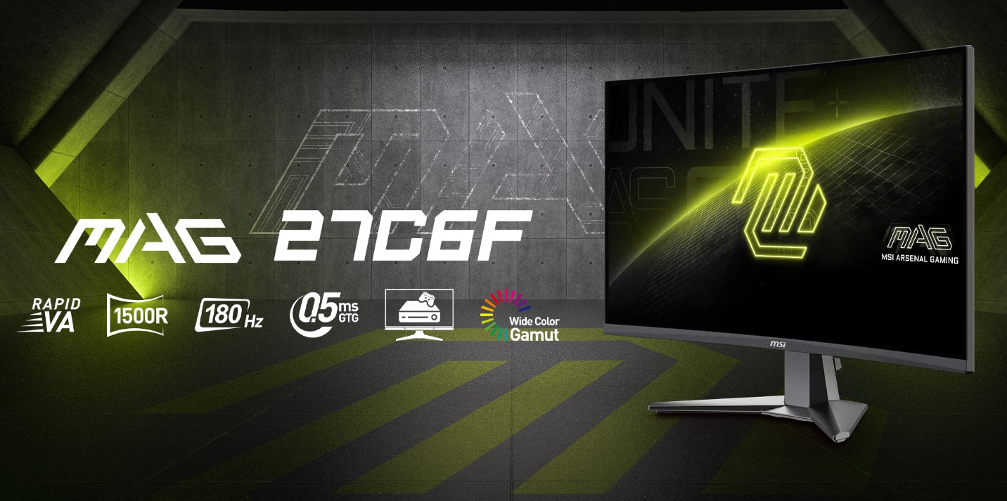 msi 微星 MAG 27C6F 曲面 電競螢幕 27型/180Hz/0.5Ms/FHD/Rapid VA | 蝦皮購物